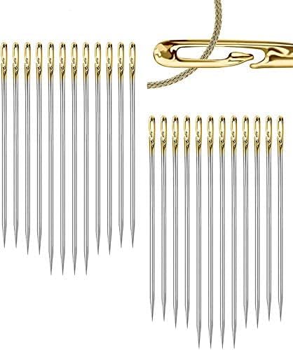 Trexee (Pack of 48) Self Threading Needles Hand Sewing Needle (3 ...