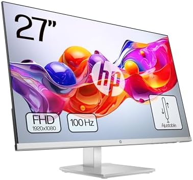 HP 527sh- Monitor de 27" FHD (1920x1080, IPS, 100 Hz, 5ms, 99% sRGB ...