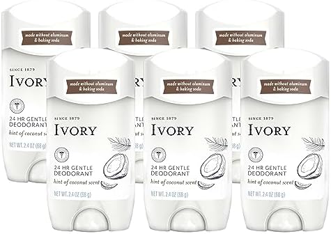 Amazon.com : Ivory Aluminum Free Deodorant, Hint of Coconut, 24hr ...