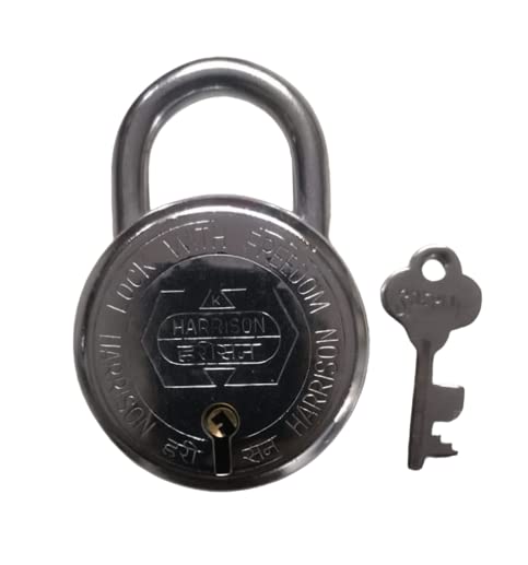 LAXMI Sanitary and Hardware 60 MM Double Locking Steel Lock 8 Lever Gate Locks Padlock for Home ...