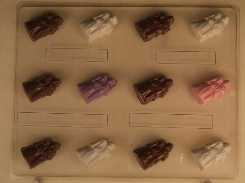 Amazon.com : Bride and Groom Mints Chocolate Candy Mold W052 : Grocery ...