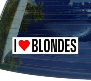 Amazon.com: Graphics and More I Love Heart Blondes - Window Bumper Sticker