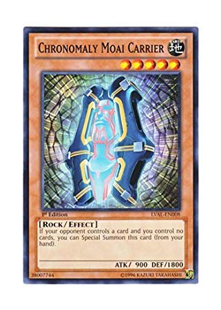 遊戯王 英語版 LVAL-EN008 Chronomaly Moai Carrier 先史遺産モアイキャリア (ノーマル) 1st ...