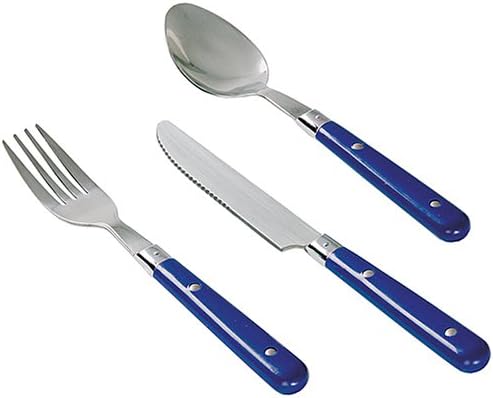 Amazon.com : Coleman Stainless Steel Enamel Flatware : Camping Flatware ...