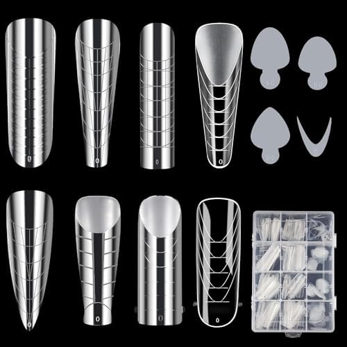 Amazon.com: BOMOQING 288PCS Nail Dual Forms for French Nails, Dual Nail ...
