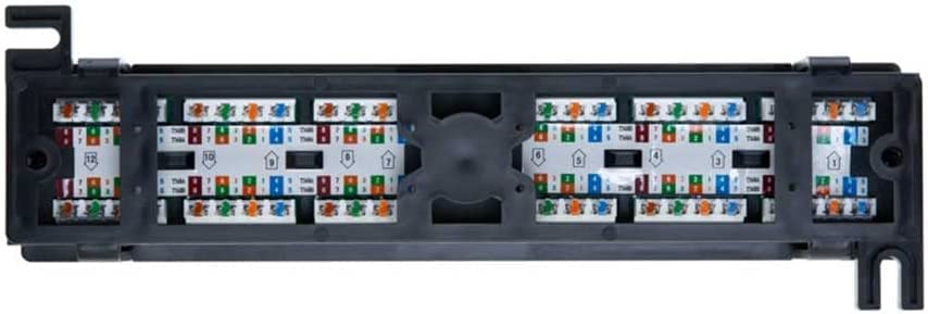 Snapklik.com : 12 Port Cat6 UTP LAN Wall Mount Patch Panel Bracket RJ45 ...