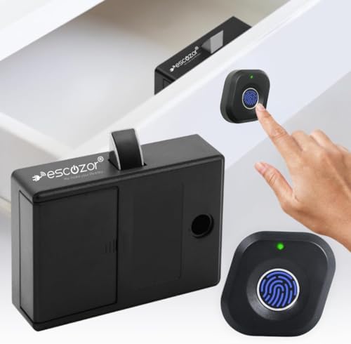 Escozor® DFL-01 Fingerprint Drawer Lock, Smart Biometric Cabinet Lock ...