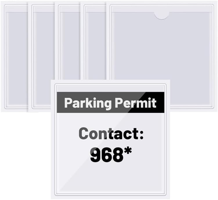 10 Pack Parking Permit Holder, Ticket and Note Holders for Car, Van ...