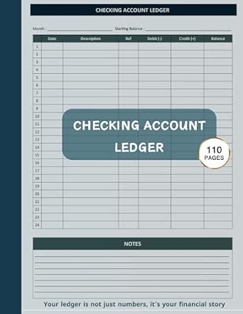 Checking Account Ledger: Checkbook Register Log Book for Personal ...