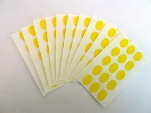 150 Stück, 15 x 10 ° mm, gelb, Aufkleber, selbstklebend, Klebeetiketten ...