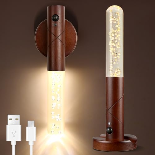 BlueFire Motion Sensor Night Light, Magnetic Wireless Rechargeable Wall ...