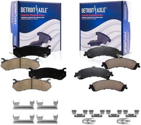 Amazon.com: Detroit Axle - Front 2pc Brake Pads for GMC Silverado Sierra Chevy Express Savana ...