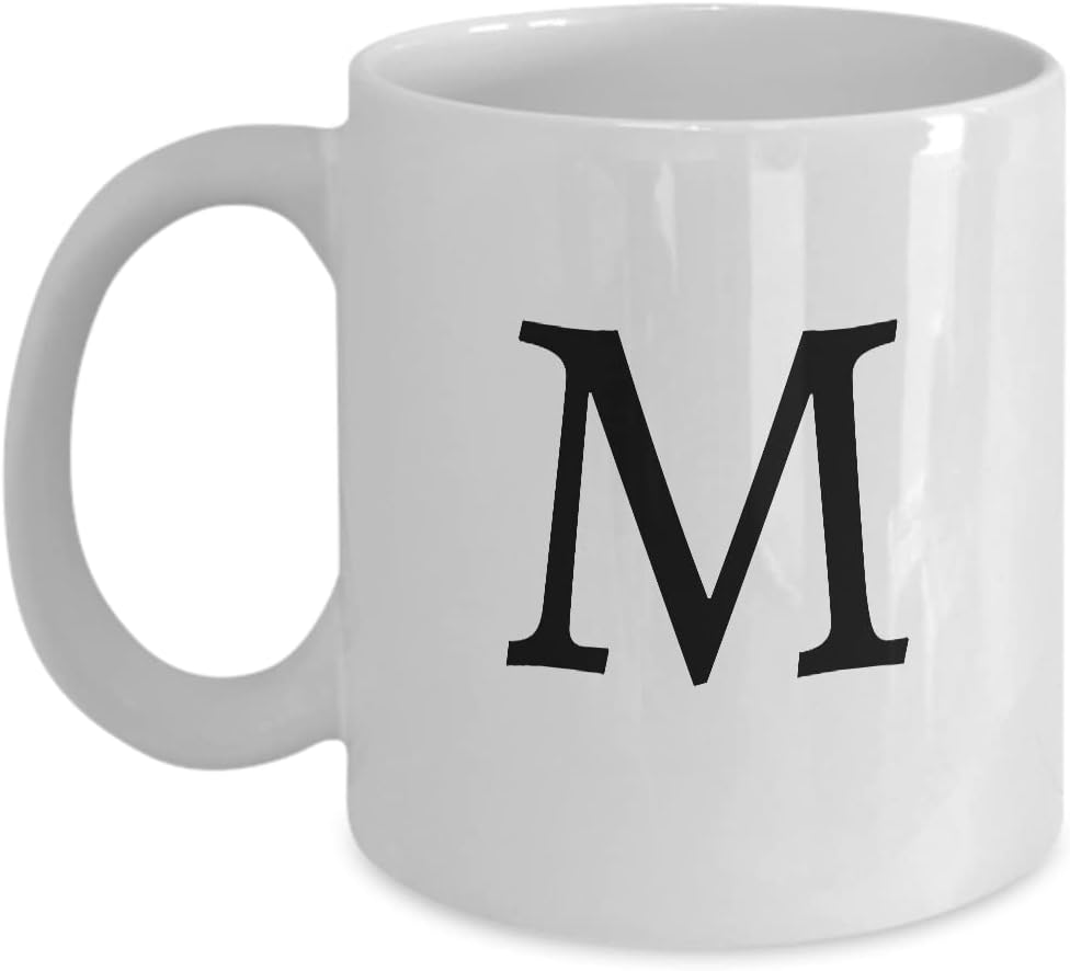 Amazon.com: Letter M coffee mug initial coffee cup with letter M ...