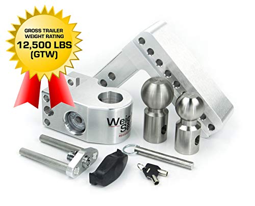 Weigh Safe Aluminum Adjustable Trailer Hitch - Towing Hitch with Built ...
