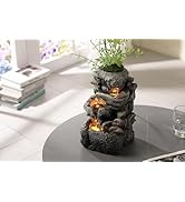 Amazon.com: Tolevoit Tabletop Water Fountain with LED Lighting for ...
