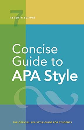 Concise Guide to APA Style: 7th Edition (OFFICIAL) - Kindle edition by ...