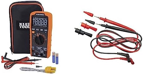 Klein Tools Digital Multimeter Bundle with Replacement Test Leads ...
