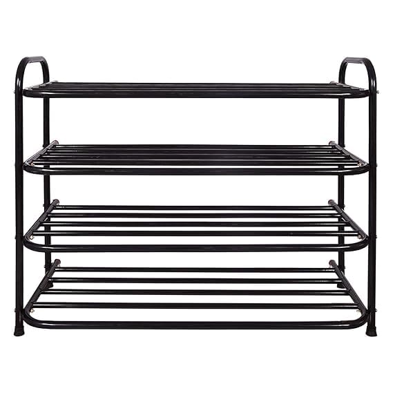 Heavy Metal Shoe Rack (4Shelves) Foldable Open Book Shelf, Book Shelve ...