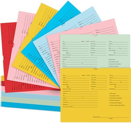Amazon.com : Printed Vehicle Deal Envelopes 9x12 Deal Jackets (100 ...