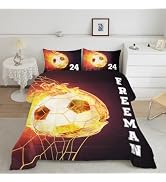 Amazon.com: Soccer Bedding Twin Comforter For Kids Boy Teen Soccer Blue ...