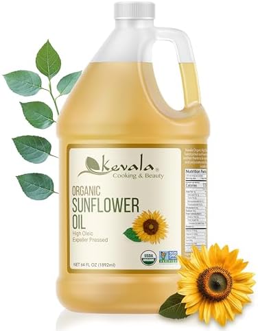 Amazon.com: Kevala Organic Sunflower Oil - Oil for Cooking and Baking ...