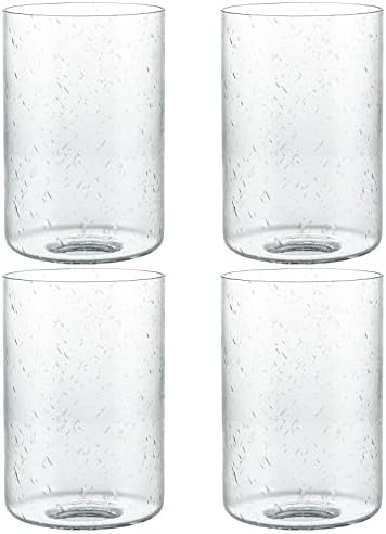 Skelang Seeded Lip-less Glass Lamp Shade, Cylindrical Light Cover with ...