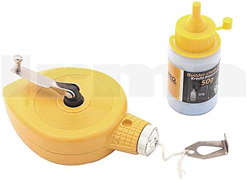 BSD Juego de Tiralíneas con Polvo - 30m - Línea de Tiza con Polvo de ...