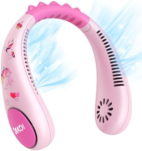 Amazon.com: Kkdi Kids Neck Fan, Bladeless Neck Fan for Kids, 2600mAh ...