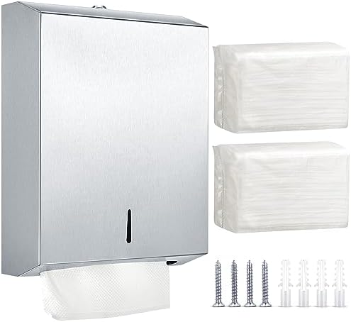 Amazon.com: Mifoci Stainless Steel Paper Towel Dispenser Wall Mount ...