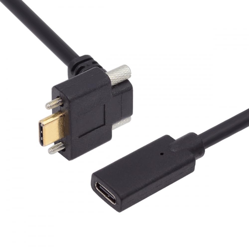 CY Cable USB-C USB 3.1 Type C Up Angled Male to Female Extension Data ...