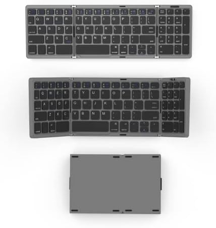 Sikai Folding Keyboard, QWERTY US Layout, Wireless Bluetooth Keyboard ...