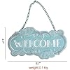 Amazon.com: All Chic Metal Welcome Sign for Front Door Hanging welcome ...