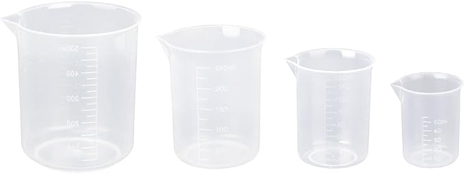 BestMall Beakers Transparent, 50 150 250 500ml : Amazon.co.uk: Home ...
