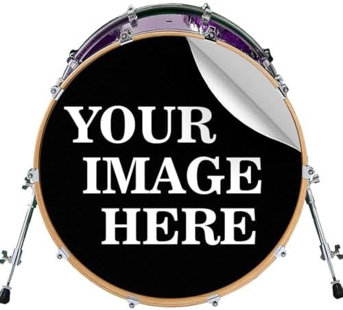 Amazon.com - 20 inch Custom Bass Drum Decal for Drum Head - Your Logo ...