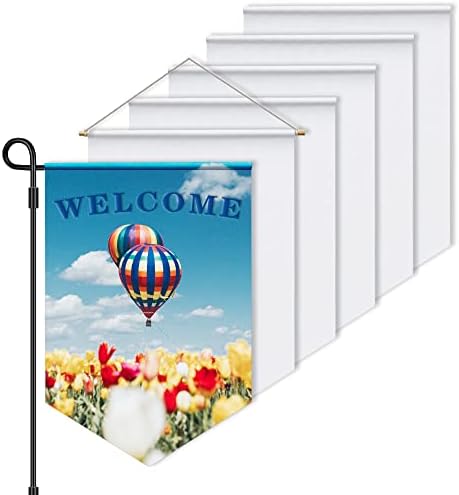Amazon.com : 6Pcs Sublimation Garden Flags Blank Banners 12X18in ...