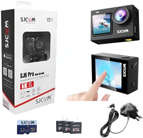 SJCAM SJ6 Pro 5K 24MP Dual Screen Action Camera Kit | 6axis gyro | 165 ...