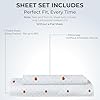 Amazon.com: Mayil Manor Twin XL Fitted Sheet with 18" Deep Pockets, No ...
