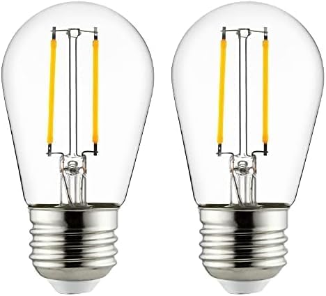 Sunlite 81079-SU LED S14 Filament Style String Light Bulb, UL Listed, 2 ...
