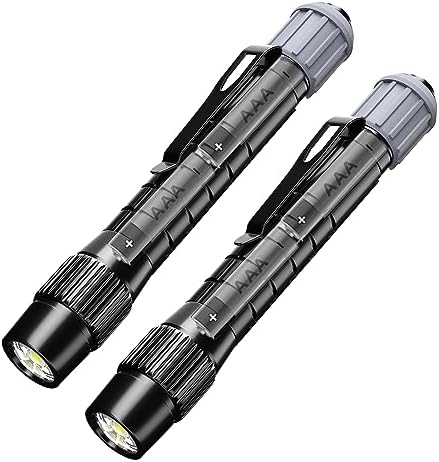 ULTRAFIRE 2 Pack AAA 100 Lumens Mini Flashlight,Bright LED Pocket Pen ...