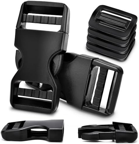 Amazon.com: 2 Sets 1"Buckle clips Dual Adjustable Quick Release Buckle ...