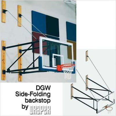 Amazon.com : Draper DGW DGW Side-Fold Wall Mounted Basketball Backstop ...