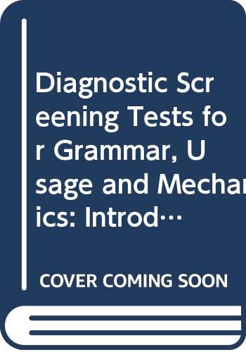 Diagnostic Screening Tests for Grammar, Usage and Mechanics ...