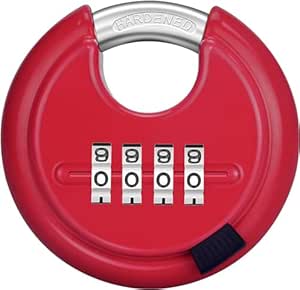 GLIVE (LABEL) Combination Locks 4 Digit Combination Disc Padlock ...