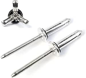 Amazon.com: Tri-Fold Exploding Pop Rivets 3/16 (#6) Aluminum Blind ...