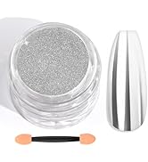 Amazon.com: SAVILAND Silver Chrome Nail Powder Liquid: Metallic Mirror ...
