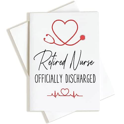 Amazon.com: Miraki Retired Nurse Officially Discharged Card, Happy ...