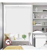 Amazon.com: No Drill Inside Mount Blackout Roller Shades Custom No ...