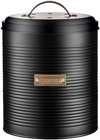 Amazon.com: Typhoon Otto Black Compost Caddy 2.5 Litre : Home & Kitchen