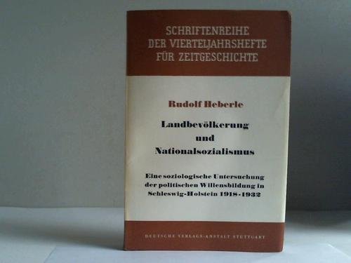 Landbevölkerung und Nationalsozialismus : Heberle, Rudolf.: Amazon.de ...