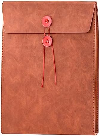 VANRA Vertical Leather Envelope File Folders Expanding Document Holder ...